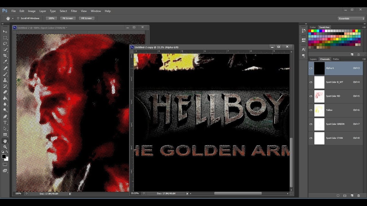 tutorial Spot Colors in photoshop cs6 using colors |Separation - YouTube