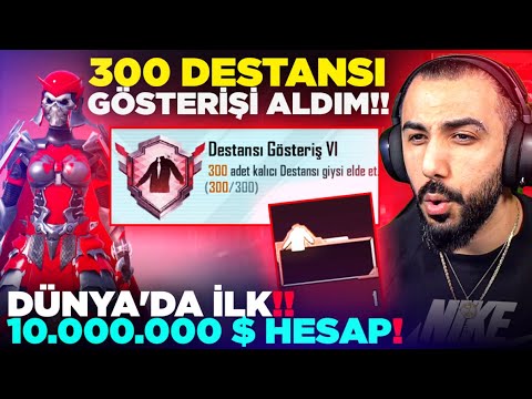 OYUNDA İLK! 😮 SONUNDA 300 DESTANSI GÖSTERİŞİ ALDIM!! | PUBG Mobile