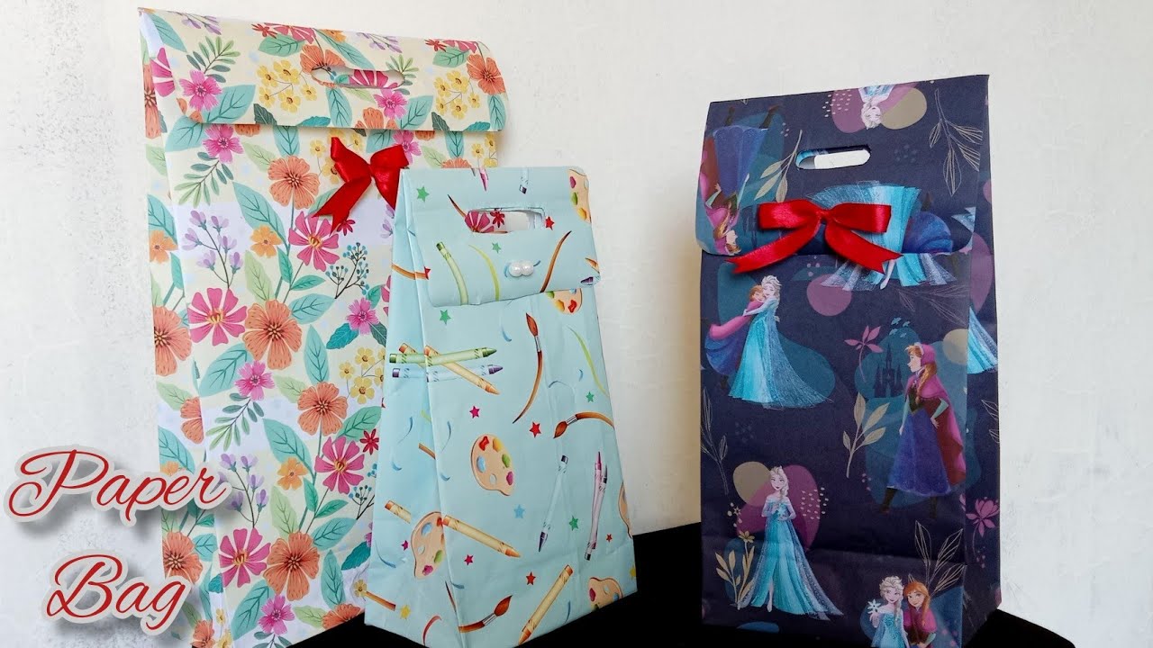 Paper Bag dari Kertas Kado - YouTube