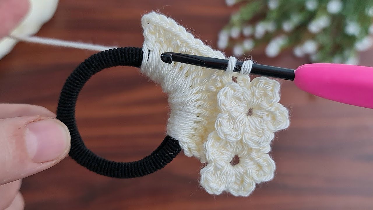 ⚡💯Wonderfulll ⚡💯 Super easy hair clip crochet model how to heir clip ...
