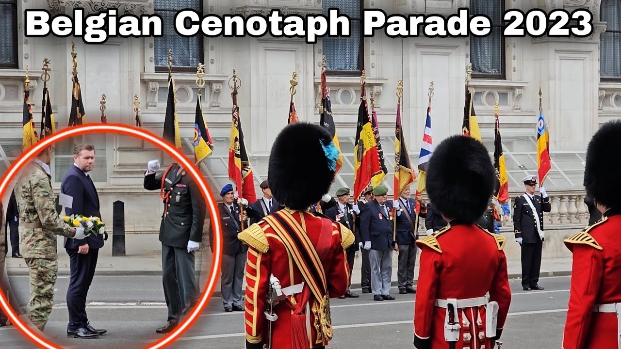 (CEREMONY) Belgian Cenotaph Parade London 2023 - YouTube