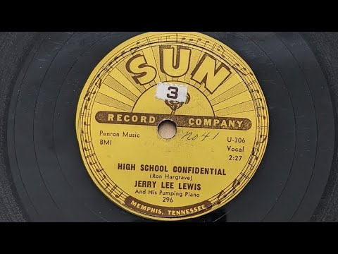 JERRY LEE LEWIS - High School Confidential (Sun records 78 rpm, USA ...