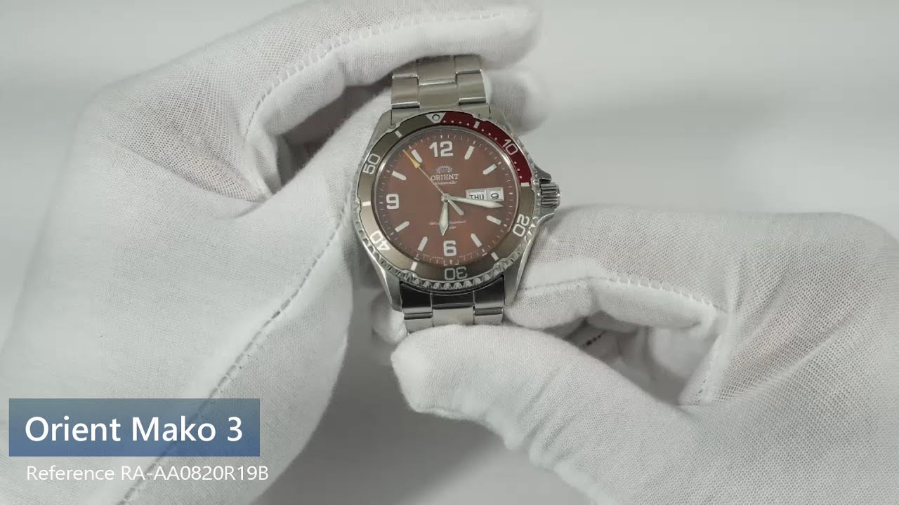 Orient Mako 3 Red Dial Reference RA-AA0820R19 - YouTube