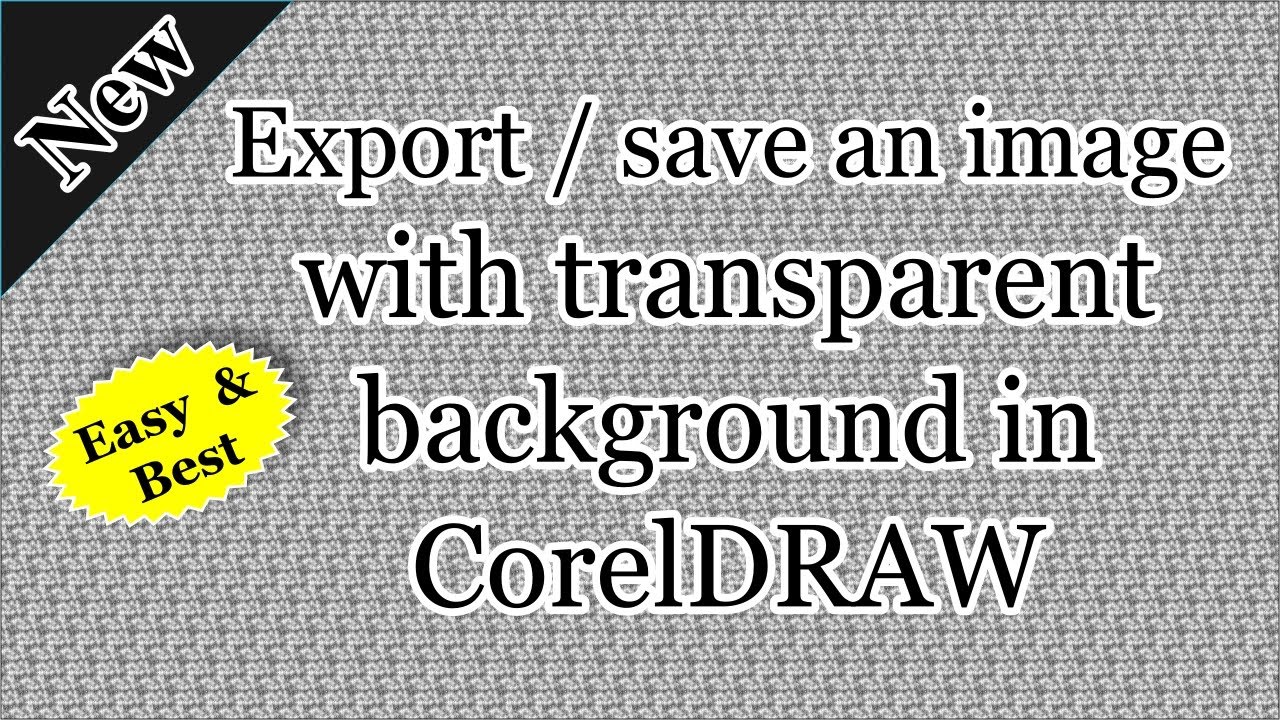 How to export an image with transparent background - YouTube