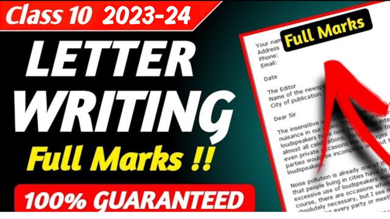 Sample Letters for Class 10 Board Exam Preparation - YouTube