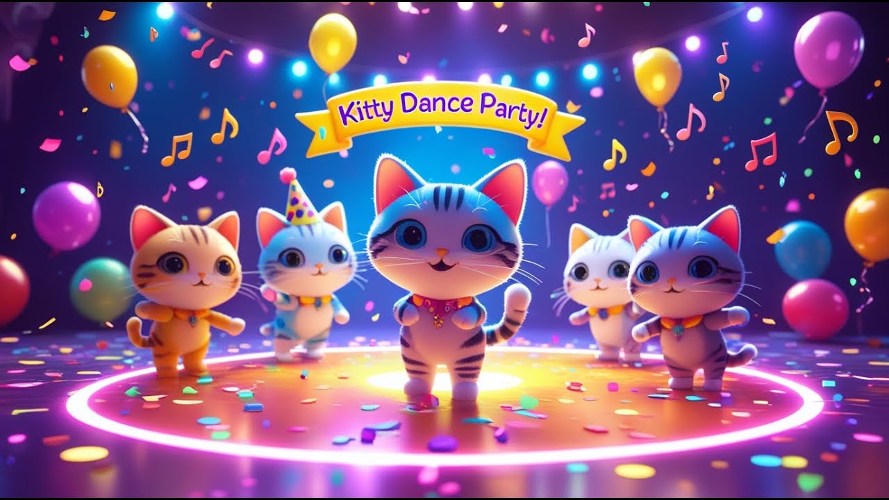 Kitty Dance 🐱 Fun Song for Kids | Nursery Rhymes & Baby Songs | Dance ...