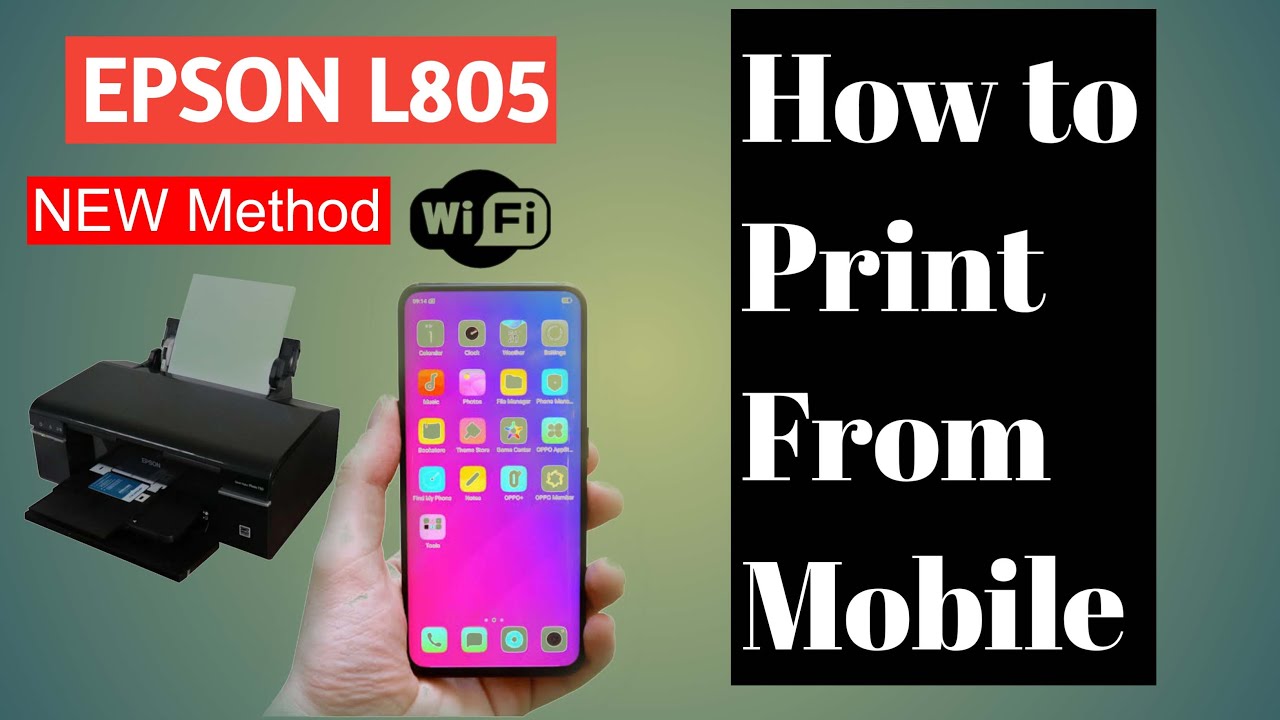 How to Connect Epson L805 with Mobile And Epson L805 Mobile se kese ...