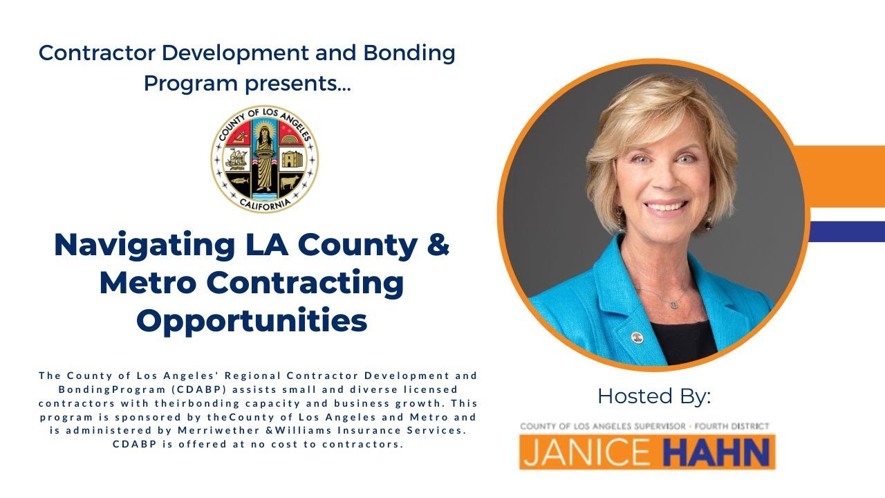 Navigating LA County & Metro Contracting Opportunities hosted by Supv ...