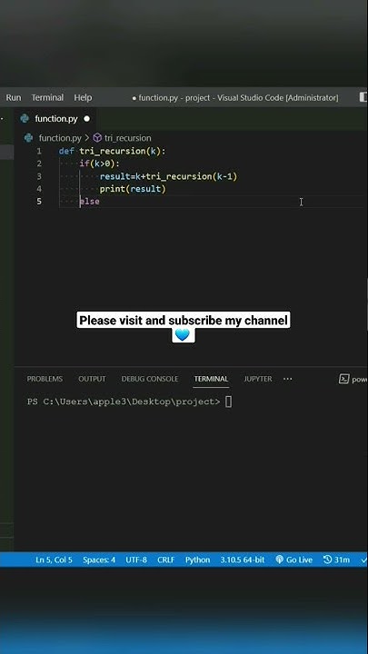 Recursion Function In Python Developer Programming Python Pythonprogramming Cod 6244