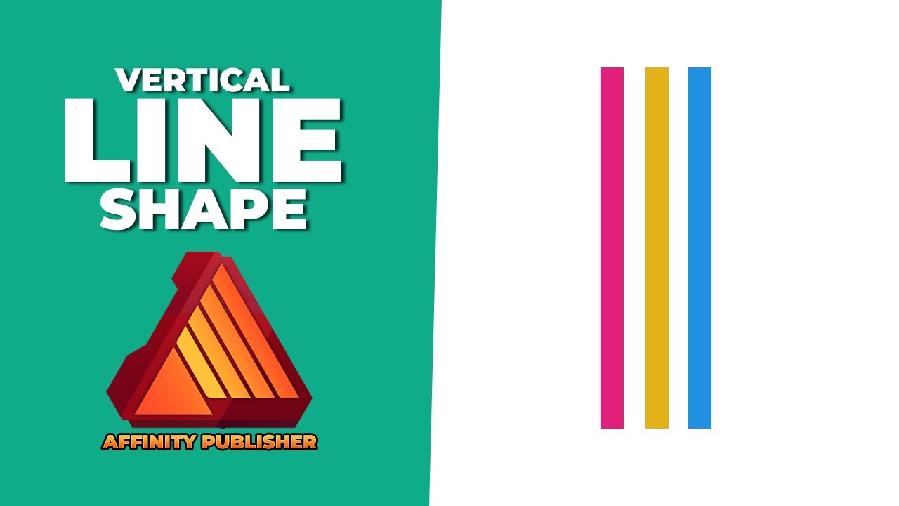 How to insert a vertical line shape in affinity publisher - YouTube