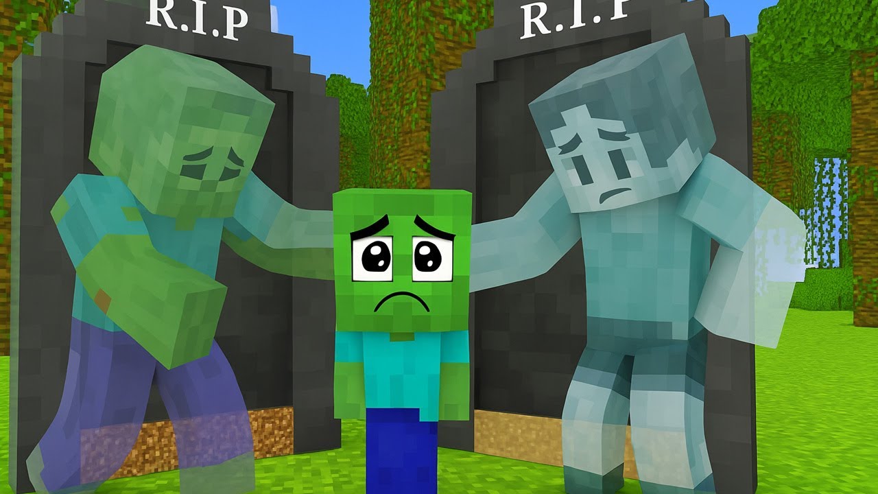 Good Zombie Boy Cries for Parents 💔 | Minecraft Sad Story - YouTube