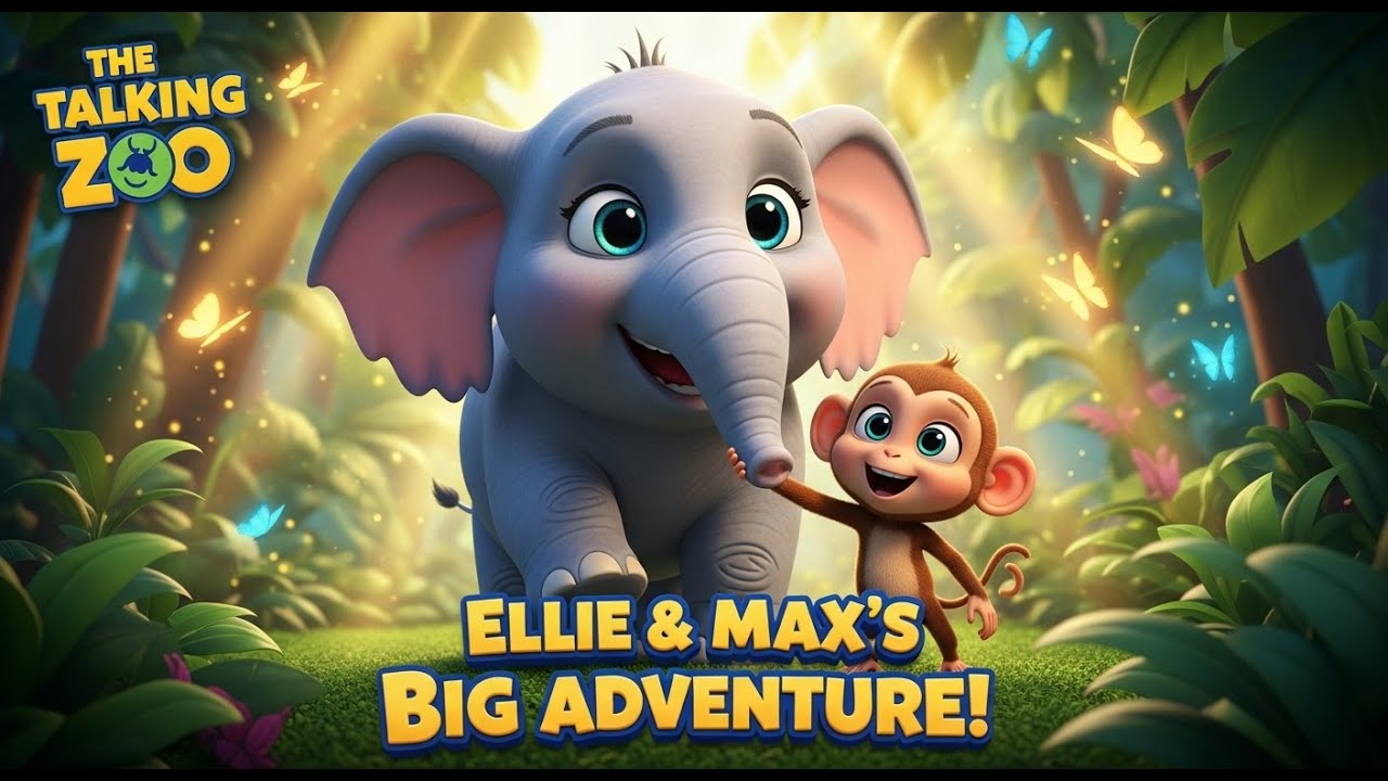 Ellie the Elephant 🐘 & Max the Monkey 🐒: A Heartwarming Jungle ...