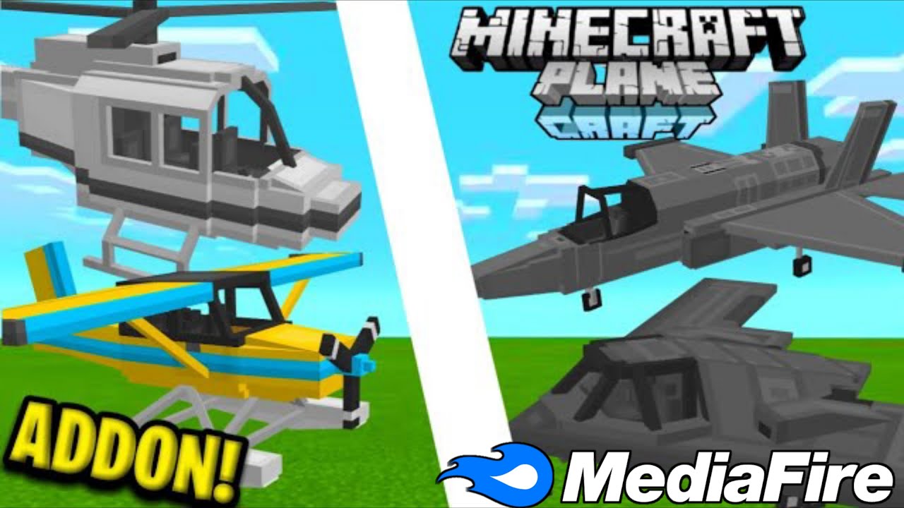 √3d plane mod in minecraft pe |helicopter mod minecraft android - YouTube