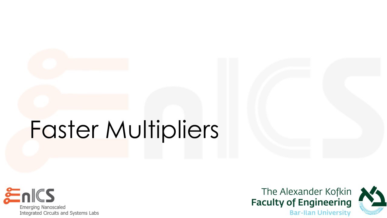 VLSI - Lecture 10d: Fast Multipliers - YouTube