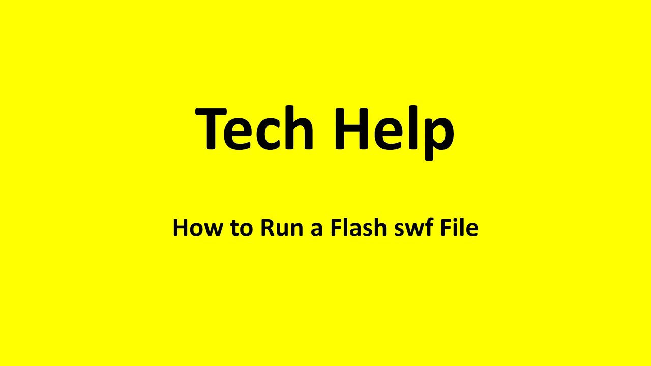 How to Play a Flash swf File - YouTube