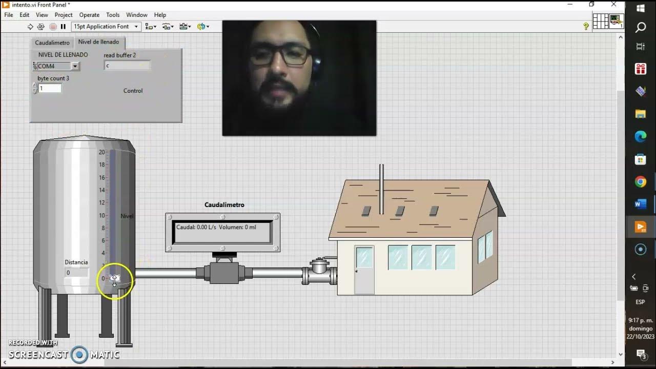Explicación interfaz HMI en LabVIEW panel frontal y diagrama de bloques ...