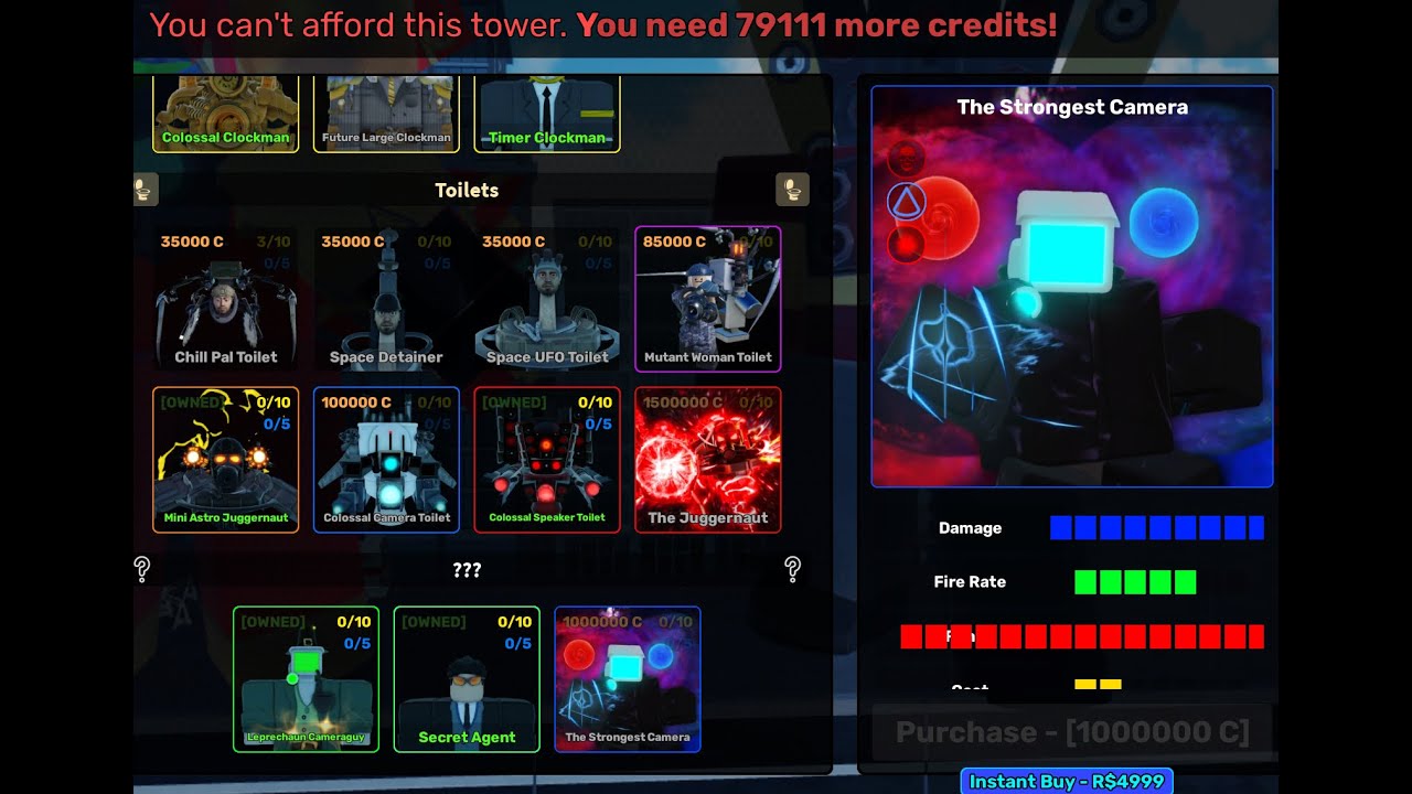 Getting Gojo/the strongest camera in skibi defense……. - YouTube