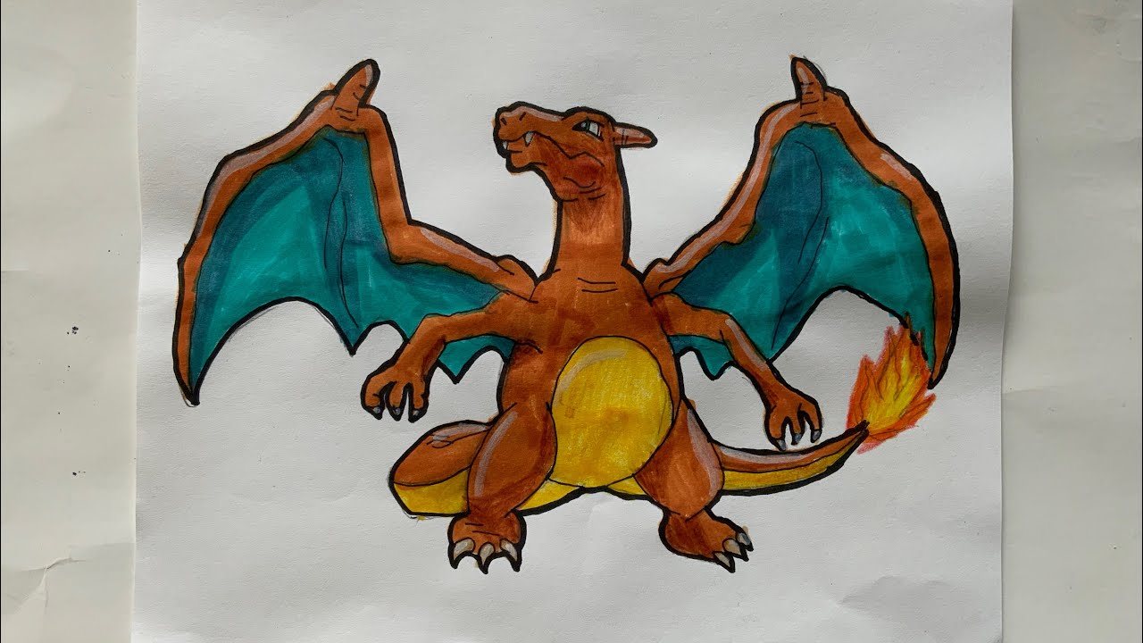 How to draw Charizard - YouTube