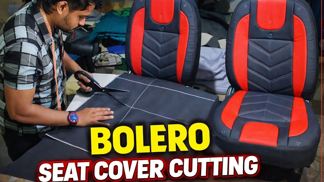 बोलेरो कार सीट कवर कटिंग | Bolero Seat Cover Cutting Step by Step ...