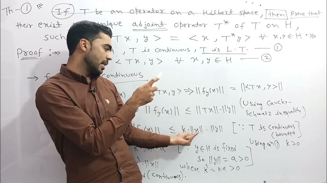 Hilbert Space, Hilbert adjoint operator, self adjoint operator, Functional analysis, m.sc maths ...