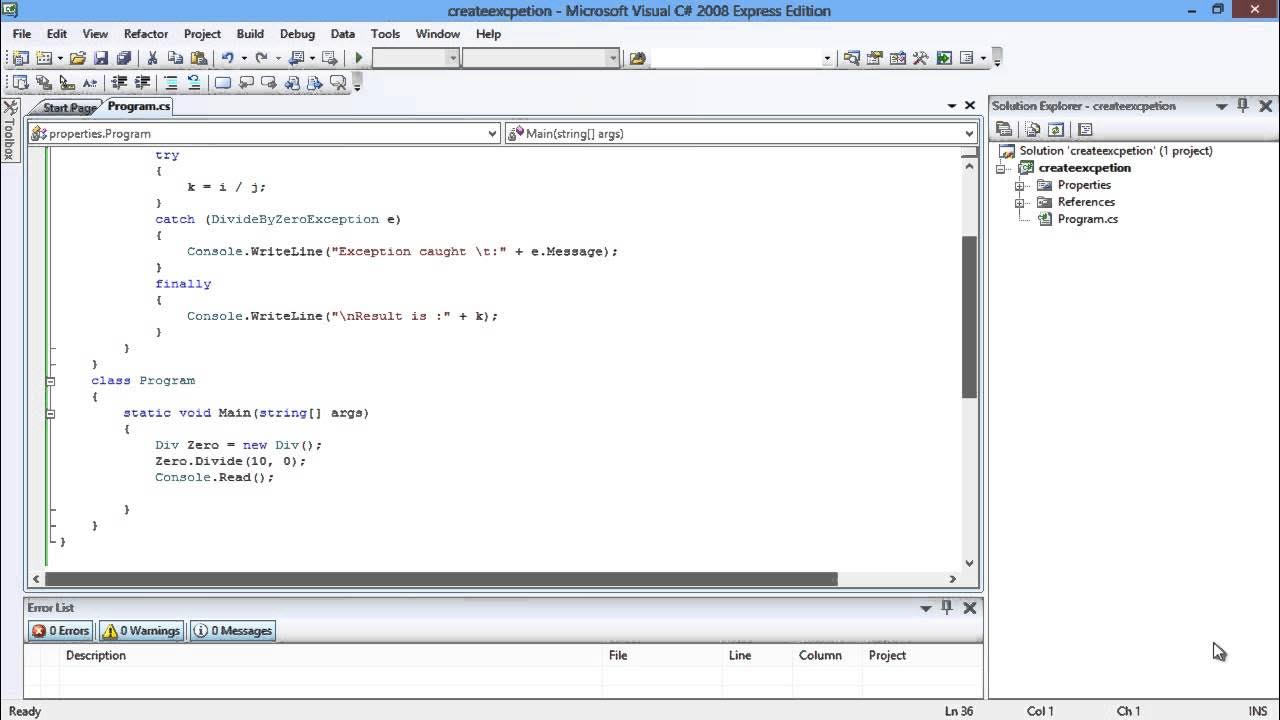 How to Create Your Own Exceptions in C# - YouTube