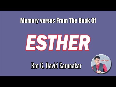 Memory Verses from ESTHER - Memorize Bible with me by David Karunakar ...