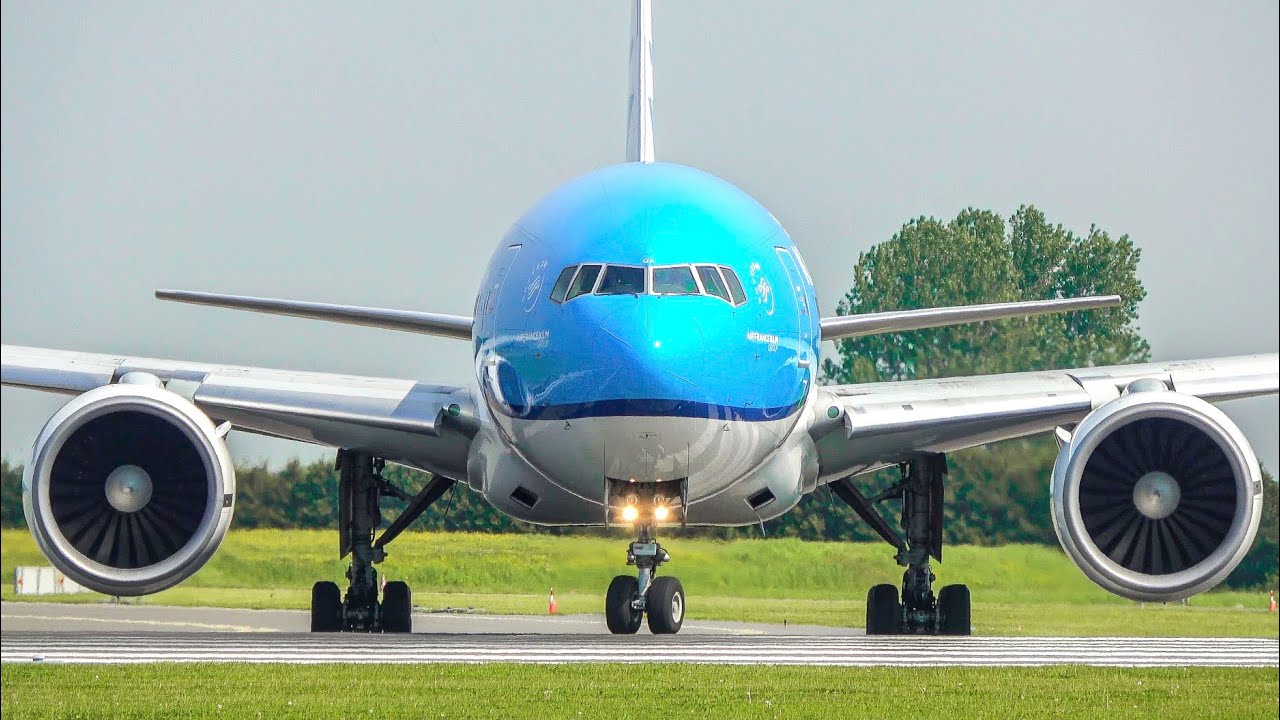 (4K) Turn up the Volume - Boeing 777 POWER! 2x Close-up take-off from ...
