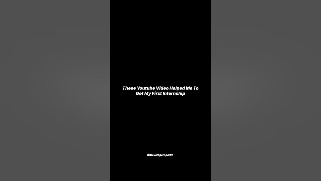 These youtube channel help you to get internship ️ #internship #coding #codinglife # ...