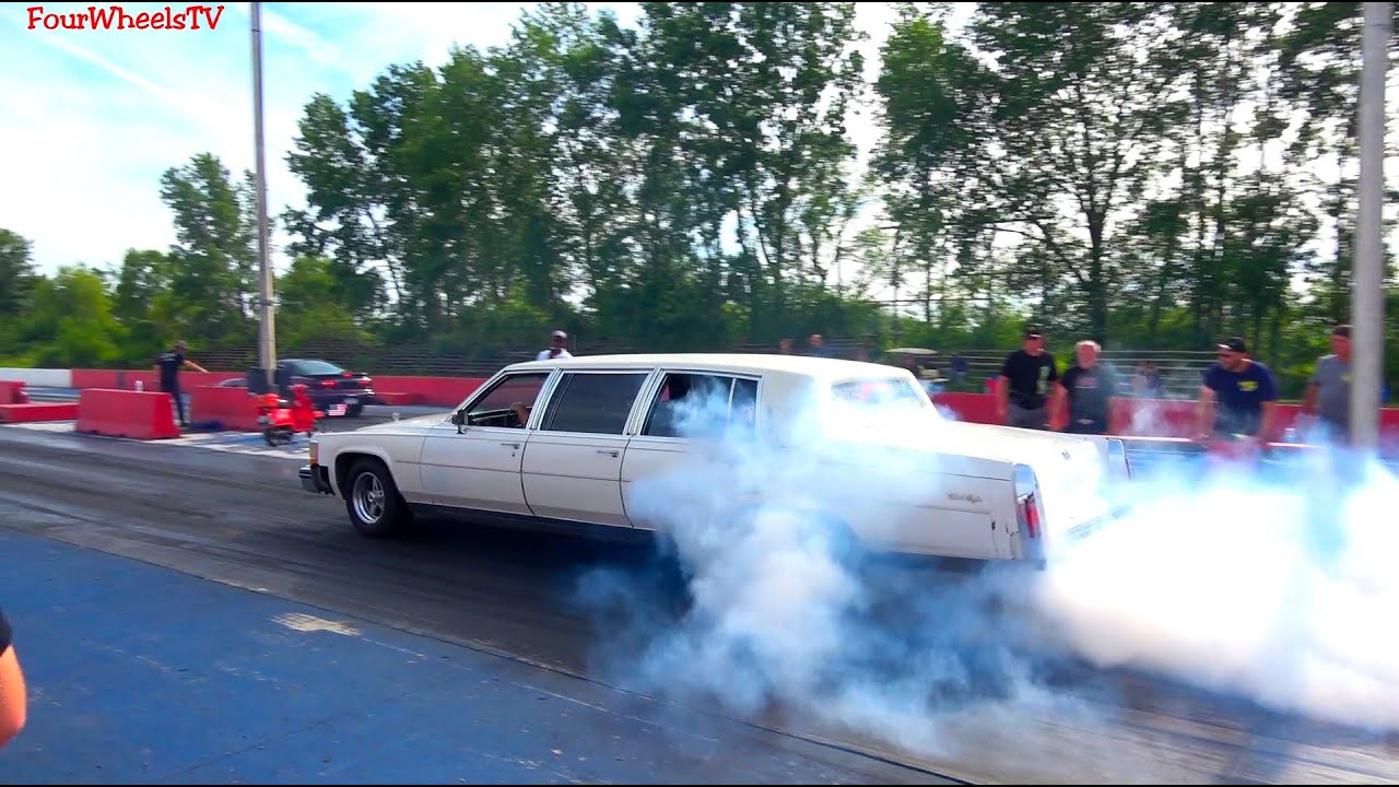 Drag Racing Turbo Charged Limo at US41 Dragstrip - YouTube