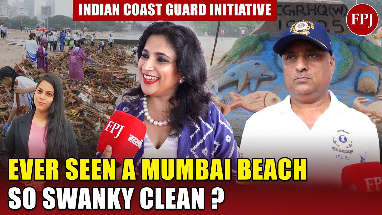 Mumbai Beach Clean-Up: Indian Coast Guard Takes The Lead - YouTube
