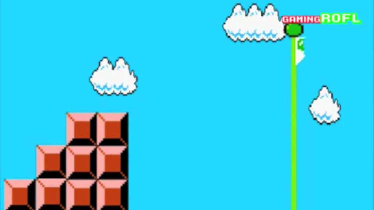 Super Mario bros flag fail - YouTube