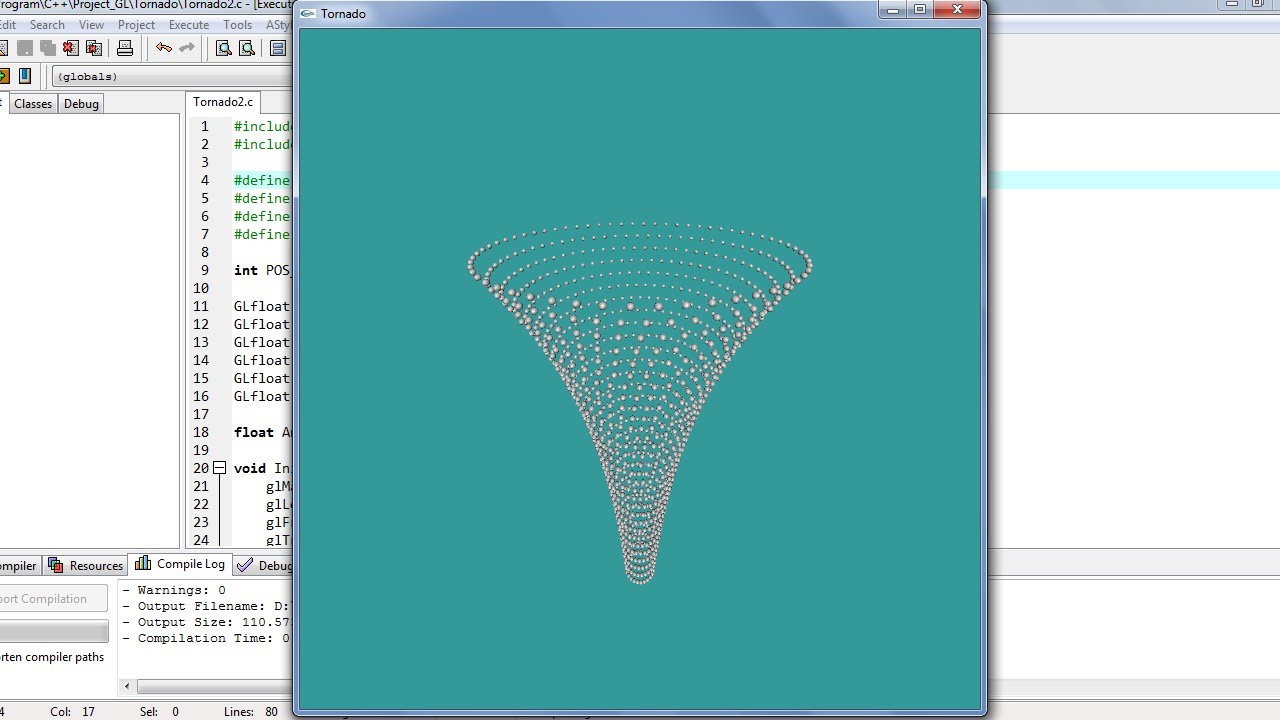 OpenGL Test Tornado - YouTube