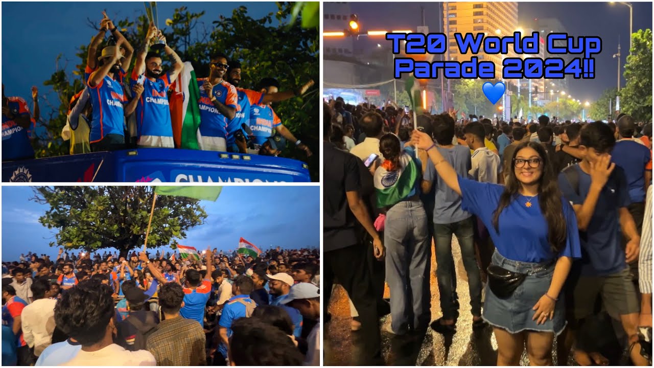 T20 World Cup Parade | 2024 | Cricket Team India | Mumbai | Teendrolls ...