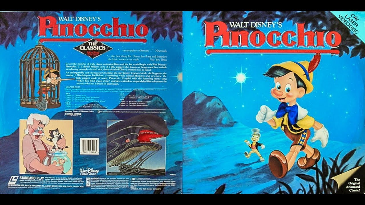 Opening to Pinocchio 1987 CAV LaserDisc - YouTube