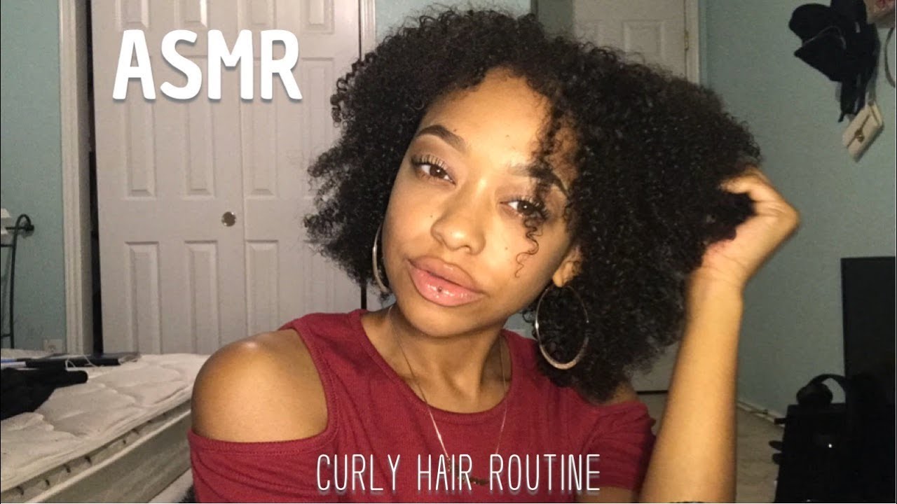 ASMR | CURLY HAIR ROUTINE | 300K 💗 - YouTube