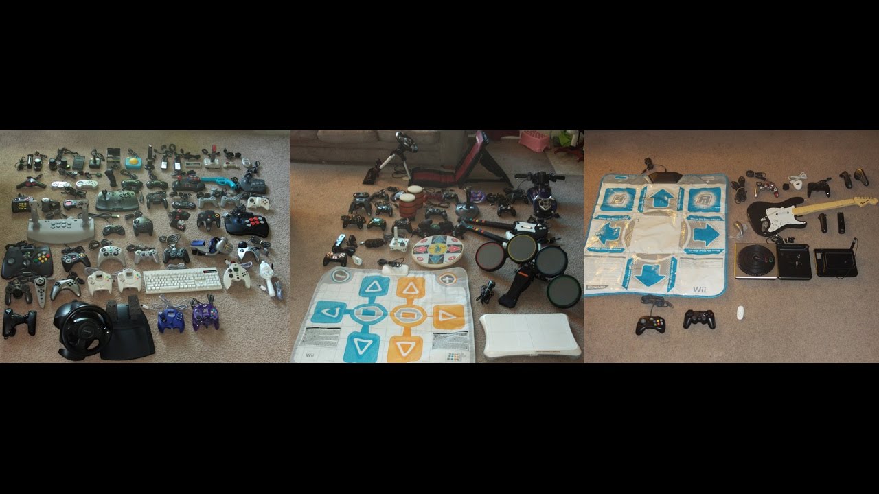 My Collection of 105 Video Game Controllers - YouTube