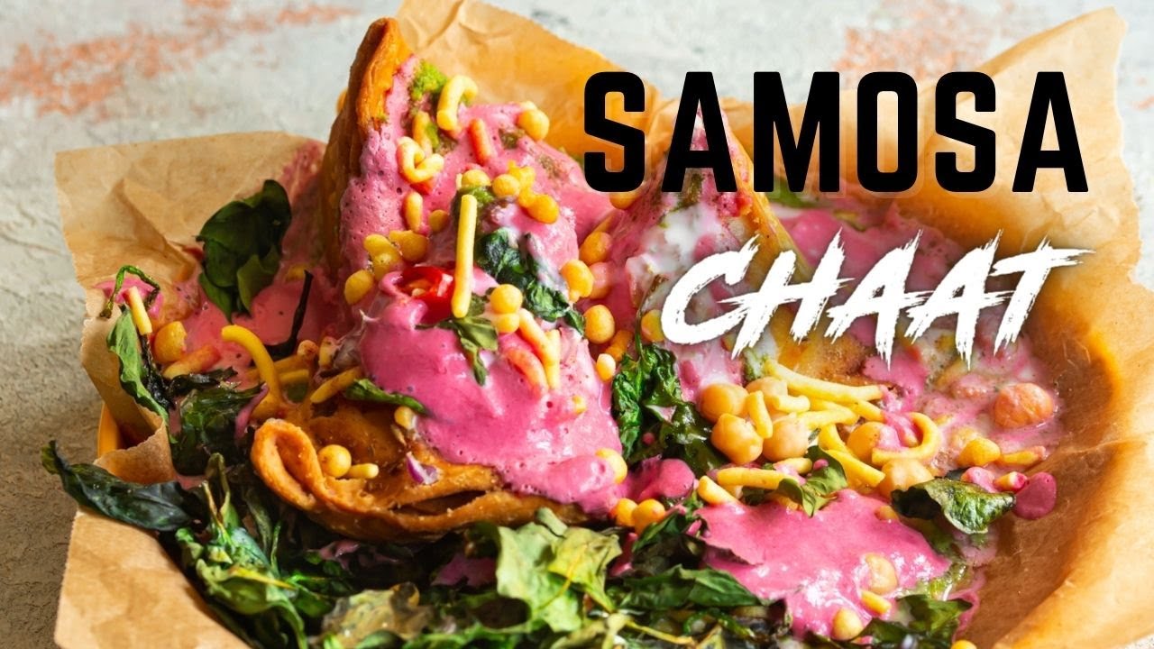 Pink Samosa Chaat - How to make Indian Samosa Chaat that's pink! - YouTube