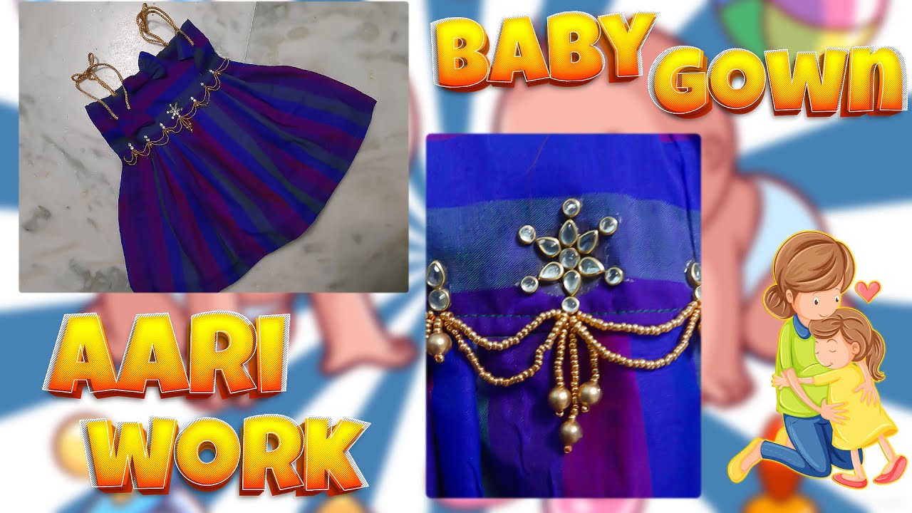 Baby girls aari work Dress's Ideas | Handmade aari design | simple and ...
