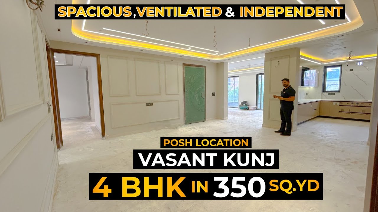 Delhi के Posh Area में 4 BHK Flat In Vasant Kunj | Society Flats In Delhi | 4 BHK In Vasant Kunj ...