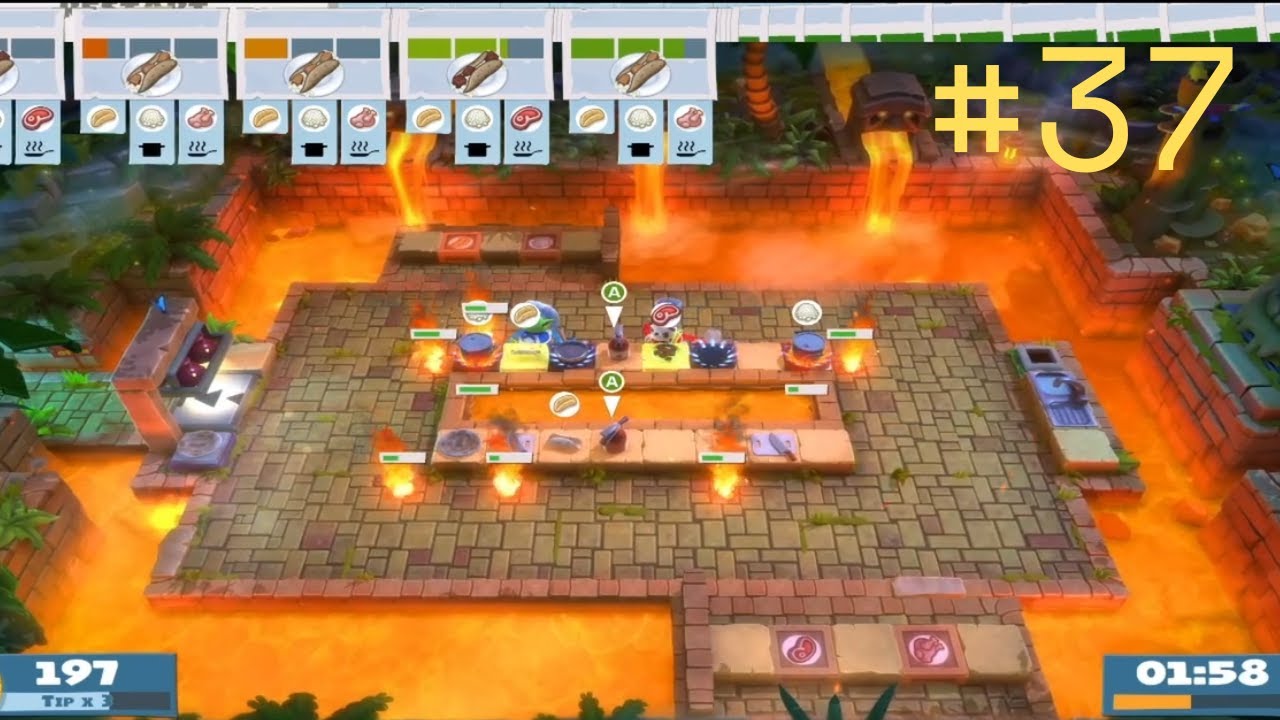 Overcooked! AYCE (2-player) #37 - The Ever Peckish Rises DLC 2-1 to 2-4 ...