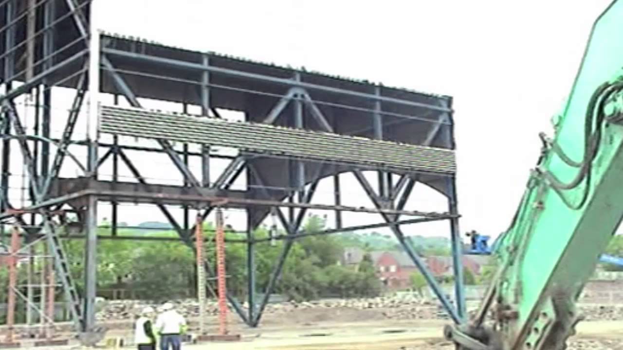 Panteg Steelworks Tower Pulldown - YouTube