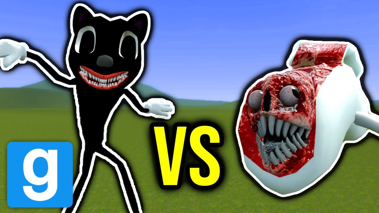 CARTOON CAT VS BRIDGE WORM!! (gmod nextbot) - YouTube