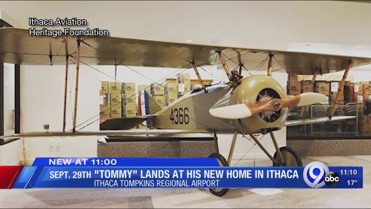 "Tommy" lands at his new home in Ithaca - YouTube