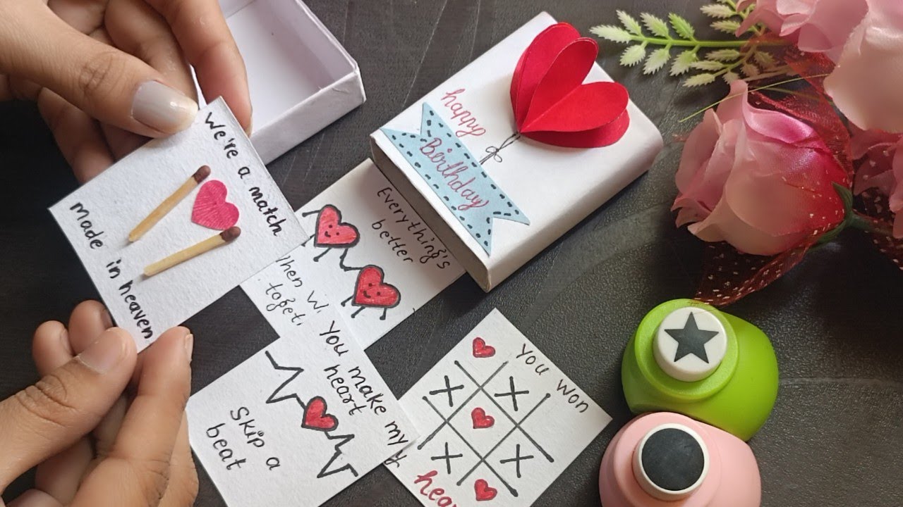DIY Mini Card | How to make card | Love Card | Massage card ...