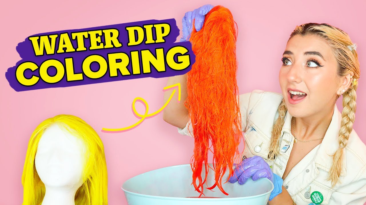 Testing The Water Color Dip Dye Technique - YouTube