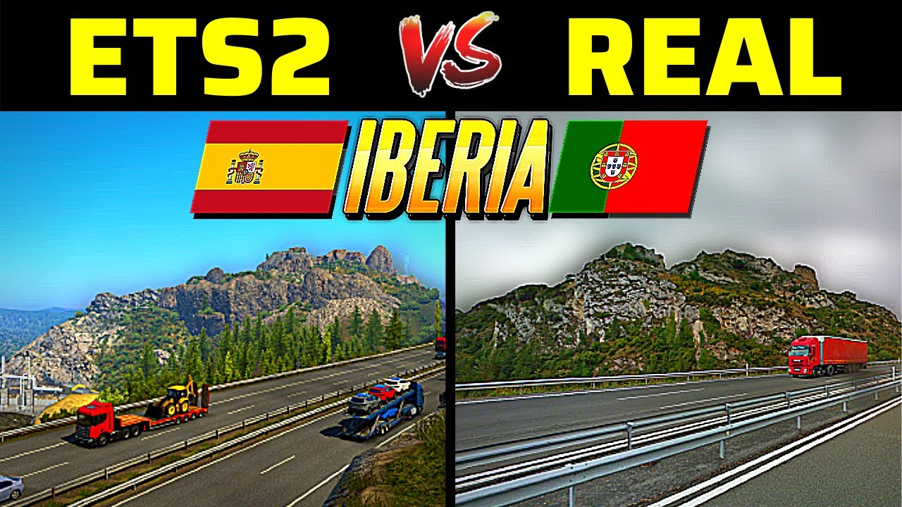 Iberia DLC vs Real Life | ETS2 Iberia DLC Rocks & Vegetation vs Real ...