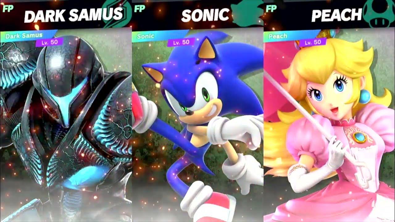 Super Smash Bros Ultimate Amiibo Fights – 11pm Finals Dark Samus vs Sonic vs Peach - YouTube