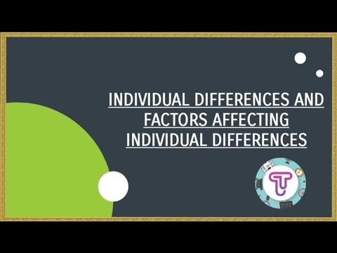 F.H.S | Topic 2 |Individual differences and factors affecting ...