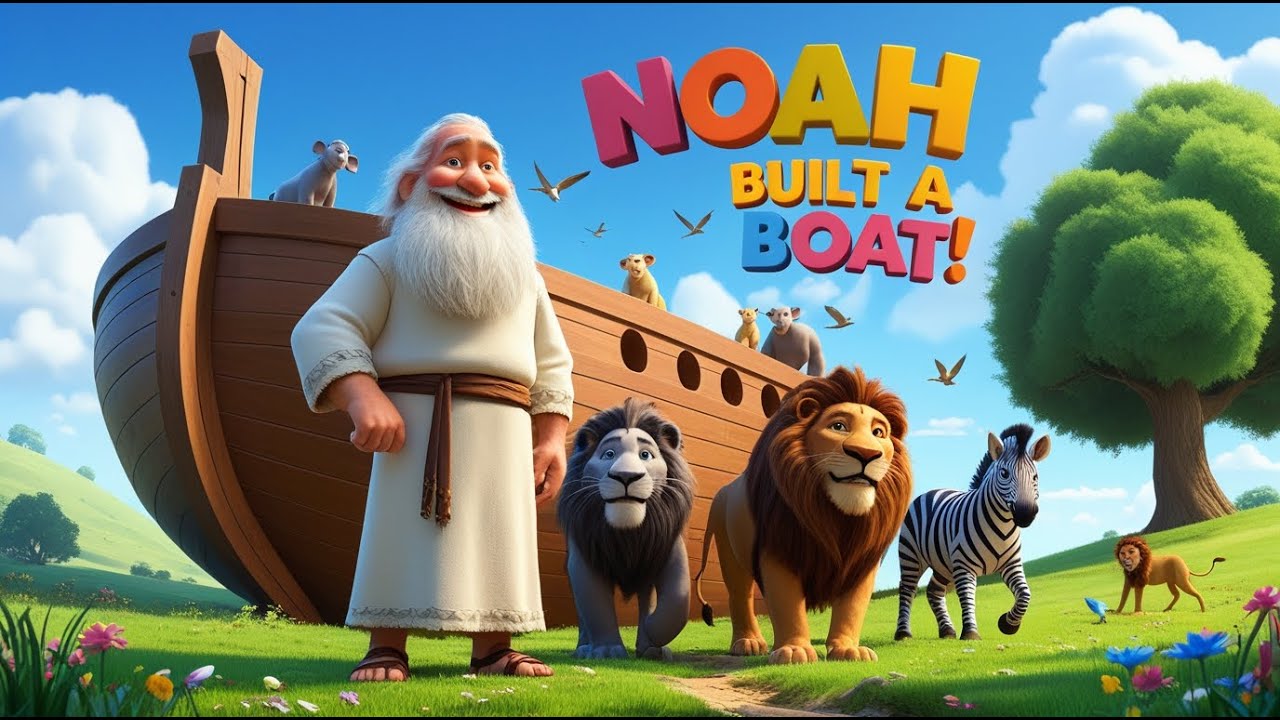 Noah Built a Boat – Bible Story Song for Kids 🎵 A Joyful Animated Song ...