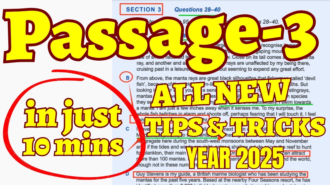 Solve IELTS Reading in Just 10 Minutes in 2025| IELTS Exams 2025| - YouTube